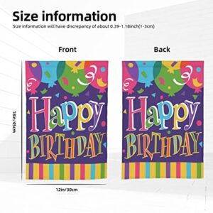 Happy Birthday Garden Flag Double Sided Yard Sign Colorful Garden Flag Banner for Indoor Outdoor Home