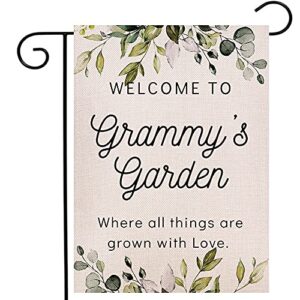 grandma gift garden flag vertical double sized, nana gift summer holiday yard flag outdoor decoration 12.5 x 18 inch