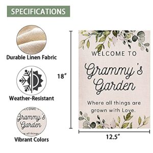 Grandma Gift Garden Flag Vertical Double Sized, Nana Gift Summer Holiday Yard Flag Outdoor Decoration 12.5 x 18 Inch