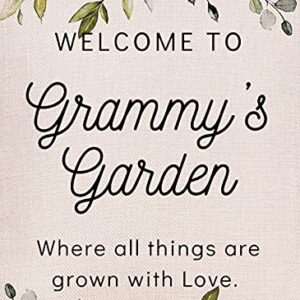 Grandma Gift Garden Flag Vertical Double Sized, Nana Gift Summer Holiday Yard Flag Outdoor Decoration 12.5 x 18 Inch