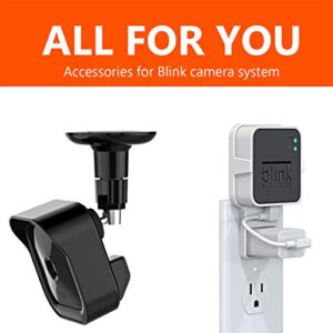 Blink Outdoor Wall Mount, Weatherproof Protective Cover and 360 Degree Adjustable Mount with Blink Sync Module 2 Outlet Mount for All-New Blink Outdoor Indoor Security Camera (Black, 5 Pack)