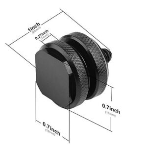 Camera Hot Shoe Mount to 1/4"-20 Tripod Screw Adapter Flash Shoe Mount for DSLR Camera Rig (Pack of 2)