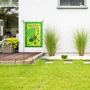 Boao St Patrick's Day Garden Flag Shamrock Double Sided Irish Shamrock Yard Flag Holiday Decorative Flag 12 x 18 Inch for St Patrick's Day Indoor Outdoor Decoration