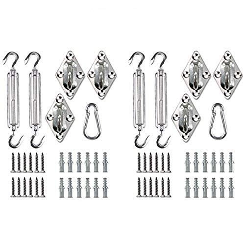 COCONUT Shade Sail Hardware Kit for Sun Shade Sail Installation 316 Anti-Rust Stainless Steel 6 Inches Courtyard Driveway Patio Garden