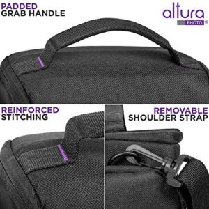 Altura Photo Small Camera Bag & Camera Case - DSLR & Mirrorless Premium Camera Bag for Nikon, Canon, Sony, Fuji & More - Heavy Duty, Portable, & Convenient - Shoulder Strap Included