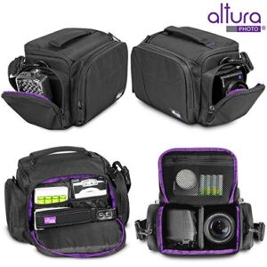 Altura Photo Small Camera Bag & Camera Case - DSLR & Mirrorless Premium Camera Bag for Nikon, Canon, Sony, Fuji & More - Heavy Duty, Portable, & Convenient - Shoulder Strap Included