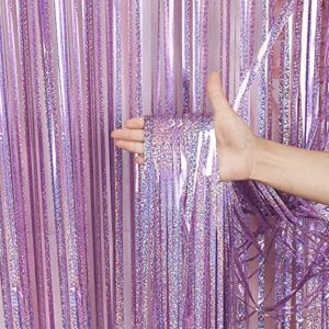 3 pack fringe curtains party decorations,tinsel backdrop curtains for parties,photo booth wedding graduations birthday christmas event party supplies (pink)