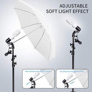 [Upgraded LED Bulb] MOUNTDOG Photography Lighting Kit, 6.6X 10ft Backdrop Stand System and 900W 6400K LED Bulbs Softbox and Umbrellas Continuous Lighting Kit for Photo Video Shooting