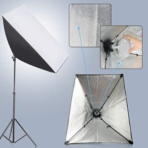 [Upgraded LED Bulb] MOUNTDOG Photography Lighting Kit, 6.6X 10ft Backdrop Stand System and 900W 6400K LED Bulbs Softbox and Umbrellas Continuous Lighting Kit for Photo Video Shooting