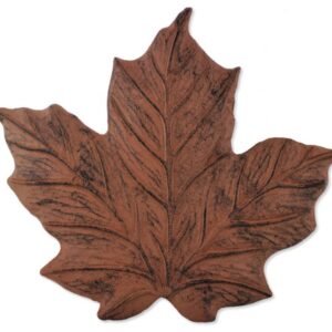 Sunset Vista Designs Wilderness Wonders Cast Iron Maple Leaf Stepping Stone, 11-1/2 by 12-Inch Brown