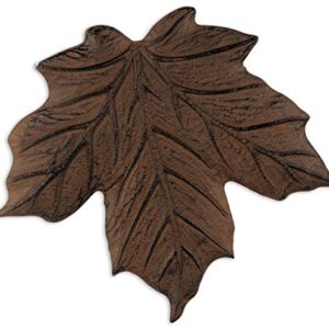 Sunset Vista Designs Wilderness Wonders Cast Iron Maple Leaf Stepping Stone, 11-1/2 by 12-Inch Brown