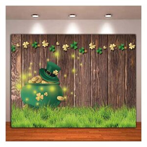 happy st patrick’s day photography backdrops 5x3ft vinyl lucky irish shamrock board baby shower birthday party photo background