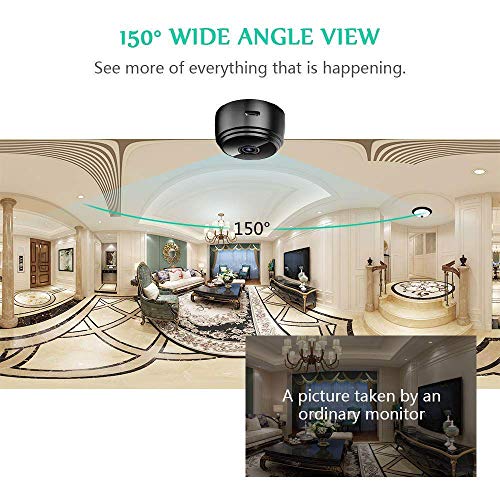 OVEHEL Spy Camera Wireless Hidden HD 1080P Small Security Video Camera Mini Nany Cam with Night Vision and Motion Activated Indoor Use Security Cameras Surveillance Cam for Car Home Office