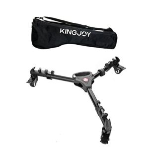 YaeCCC Kingjoy VX-600 Photography Heavy Duty Tripod Dolly Wheels Adjustable Leg Mounts Compatible with Canon Nikon Sony DSLR Camera Camcorder Photo Video