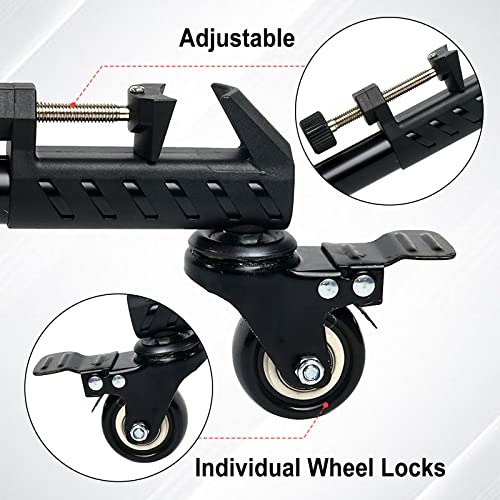 YaeCCC Kingjoy VX-600 Photography Heavy Duty Tripod Dolly Wheels Adjustable Leg Mounts Compatible with Canon Nikon Sony DSLR Camera Camcorder Photo Video