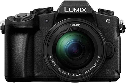 Panasonic Lumix DMC-G85 Mirrorless Camera with 12-60mm OIS Lens Starter Bundle with Bag, 64GB SD Card, 2 Extra Battery, Charger, Mini Tripod and Accessories