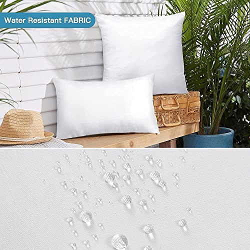 OTOSTAR Outdoor Waterproof Throw Pillow Inserts 18 x 18 Inches Premium Water Resistant Decorative Pillow Inserts Square Pillows for Couch Sham Cushion Stuffer Garden Furniture Patio Bench,Pack of 2