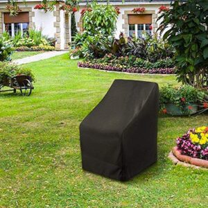 HONCENMAX Patio Chair Covers - Reclining Garden Chair Cover - Waterproof Outdoor Bar Stool Cover - Stackable Chairs Cover - Outdoor Furniture Cover - 25"x 25"x47"