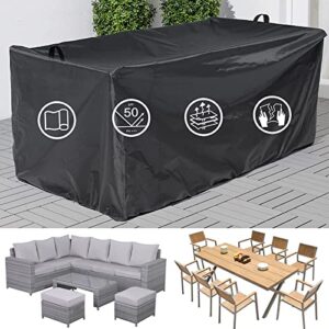 tifile | patio furniture set cover | outdoor sectional sofa set covers | rectangular/square patio table covers| garden table and chair set covers water resistant large — 99″ l x 82″ w x 27.5″ h