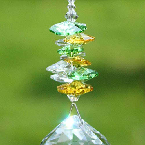 Rosleanny Crystal Garden Suncatcher Hanging Crystals Ornament for Window Rainbow Maker Prisms Home Decor Gift Boxed Sun Catcher Gift Idea for Mom Friends Grandma,Dragonfly