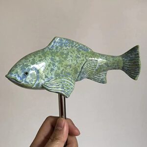 Koi Fish for Garden - Garden Statues Resin Garden Koi with Stake, 3 Pcs Garden Sculptures Garden Ornaments for Outdoor Garden Lawn Pond Decoration (A)