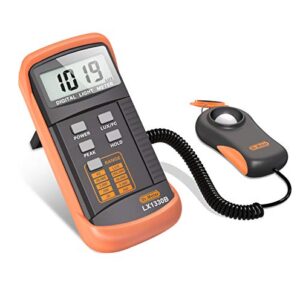 Dr.meter LX1330B Digital Illuminance Light Meter, 0-200,000 Measurement Range Lux Meter