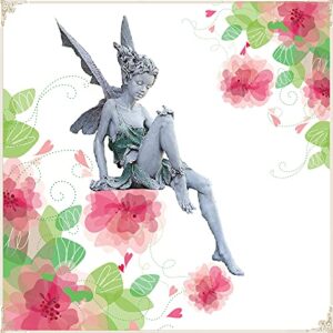 sitting fairy statue for garden tudor sitting fairy statue beautiful tudor and turek sitting fairy statue garden ornament resin craft for landscaping garden yard decoration (a)