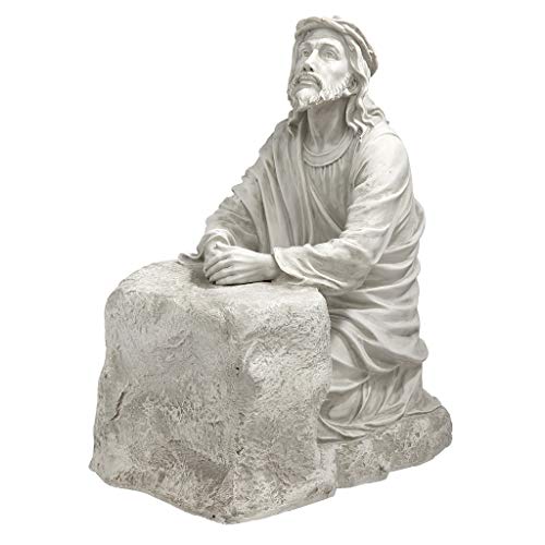 Design Toscano Jesus in the Garden of Gethsemane Religious Garden Statue, 23 Inch, Polyresin, Antique Stone