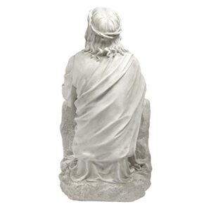 Design Toscano Jesus in the Garden of Gethsemane Religious Garden Statue, 23 Inch, Polyresin, Antique Stone