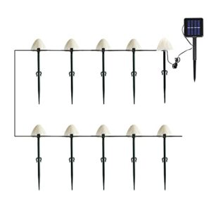 mushroom solar lights, 10pcs outdoor solar garden lights, 8 modes mini waterproof mmushroom light for pathway landscape garden backyard lawn halloween christmas party wedding festival decoration