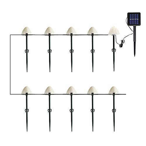 Mushroom Solar Lights, 10pcs Outdoor Solar Garden Lights, 8 Modes Mini Waterproof MMushroom Light for Pathway Landscape Garden Backyard Lawn Halloween Christmas Party Wedding Festival Decoration