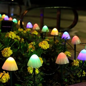 Mushroom Solar Lights, 10pcs Outdoor Solar Garden Lights, 8 Modes Mini Waterproof MMushroom Light for Pathway Landscape Garden Backyard Lawn Halloween Christmas Party Wedding Festival Decoration