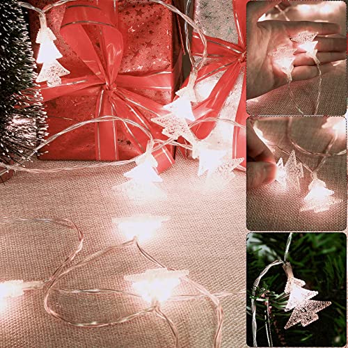 MILEXING Christmas Lights, Christmas Tree Decorations 19.6 ft 40 LED Fairy Lights Battery Operated Waterproof for Home, Festival, Garden Patio Bedroom Party Indoor Outdoor Christmas Decor