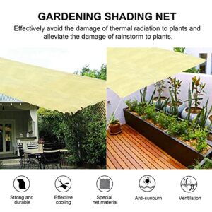 ZGOEK Sun Shade Sail, Rectangle Shade Sail UV Block 90% Shade Fabric Sun Shade Cloth for Outdoor Patio Lawn Garden Beige 2x1.6m/6.5x5.2ft