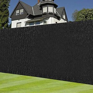 longdafei 6ft x 50ft Heavy Duty Privacy Screen Fence, Fencing Mesh Cover for Patio Pool Garden Backyard Mesh Screen, Black