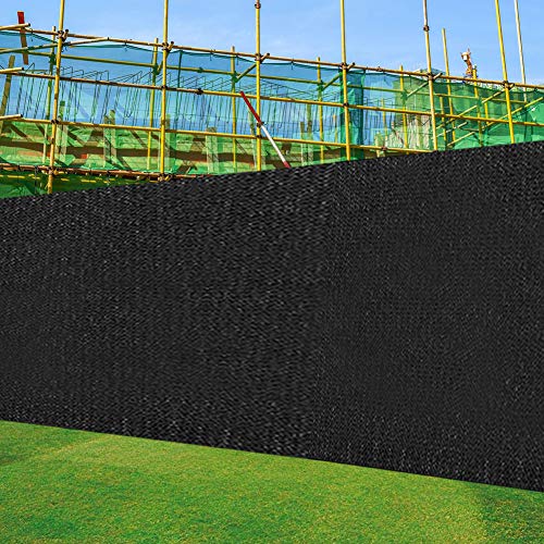 longdafei 6ft x 50ft Heavy Duty Privacy Screen Fence, Fencing Mesh Cover for Patio Pool Garden Backyard Mesh Screen, Black