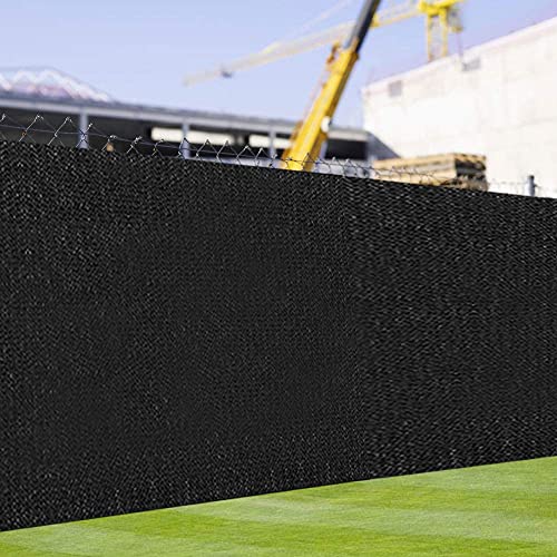 longdafei 6ft x 50ft Heavy Duty Privacy Screen Fence, Fencing Mesh Cover for Patio Pool Garden Backyard Mesh Screen, Black