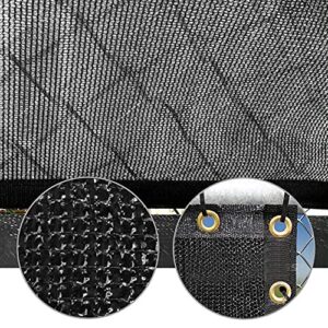 longdafei 6ft x 50ft Heavy Duty Privacy Screen Fence, Fencing Mesh Cover for Patio Pool Garden Backyard Mesh Screen, Black