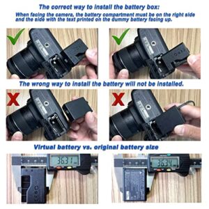 TKDY ACK-E10 EOS Rebel T7 Continuous Power Supply LP-E10 Dummy Battery DR-E10 DC Coupler Kit for Canon EOS T6 T5 T3, Kiss X50 X70 X80 X90, EOS 1100D 1200D 1300D 1500D 2000D Digital Camera.