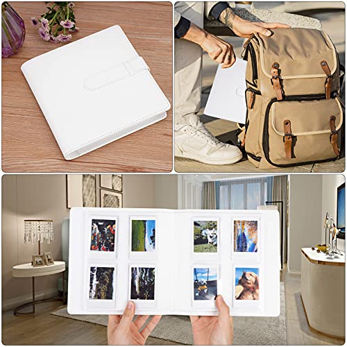 256 Pockets Mini Photo Album for Fujifilm Instax Mini 12/Mini 11/Mini 9 /Mini Link Printer/LiPlay Instant Camera, Polaroid Snap/PIC-300/Z2300/ SocialMatic Instant Cameras & Zip Instant Printer (Ice White)