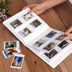 256 Pockets Mini Photo Album for Fujifilm Instax Mini 12/Mini 11/Mini 9 /Mini Link Printer/LiPlay Instant Camera, Polaroid Snap/PIC-300/Z2300/ SocialMatic Instant Cameras & Zip Instant Printer (Ice White)