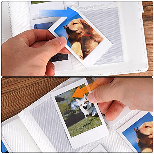 256 Pockets Mini Photo Album for Fujifilm Instax Mini 12/Mini 11/Mini 9 /Mini Link Printer/LiPlay Instant Camera, Polaroid Snap/PIC-300/Z2300/ SocialMatic Instant Cameras & Zip Instant Printer (Ice White)