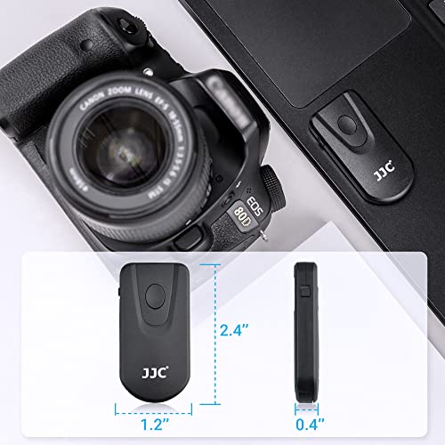 JJC Wireless Infrared Shutter Release Remote Control for Canon Rebel T7i T6i T5i T4i T3i SL1 EOS R5 R6 7D Mark II 6D Mark II 5D Mark IV III 5DS 90D 77D 80D 70D M6 M5 M3 Replaces Canon RC-1/RC-6 Remote