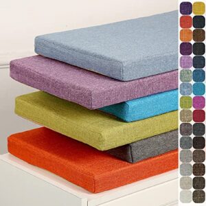 wyajmoo custom size bench cushion bench seating pads bay window seat pads patio furniture sofa cushion non slip thick upholstery long chair cushion for outdoor/indoor ( 30 colors, size : custom size )