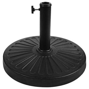 blissun 22 lbs patio umbrella base, outdoor umbrella base, market umbrella base stand for patio, garden, lawn, black, b-010h