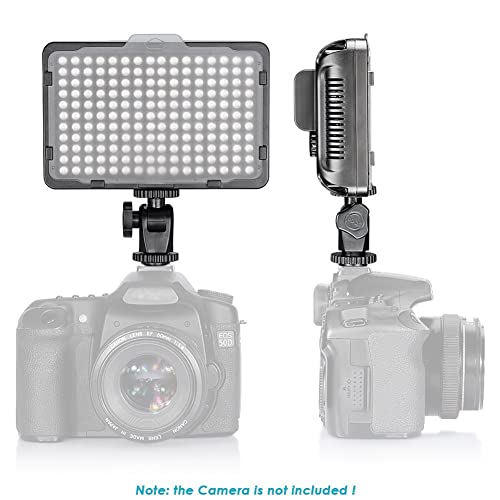 Neewer Dimmable 176 LED Video Light on Camera LED Panel with 2200mAh Li-ion Battery and Charger for Canon, Nikon, Samsung, Olympus and Other Digital SLR Cameras for Photo Studio Video Photography