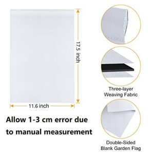 KUUQA 6Pcs Blank Garden Flags, 12Inch x 18Inch Double Sided Garden Flags DIY White Outdoor Yard Flags for Patio Garden Yard Outdoor Home Decorations