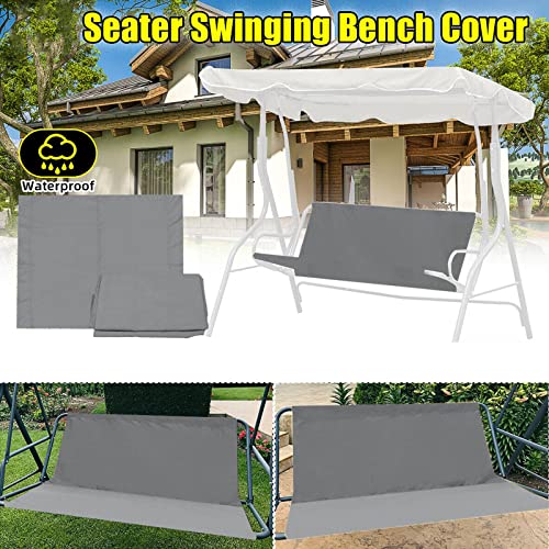 SXRC 2/3 Seat Patio Swing Cover,Chair Bench Replacement Cover for Swing Seat Waterproof Heavy Duty Swing Seat Cover Multi Color