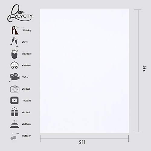 LYLYCTY 5x7ft Backdrop White Screen Key Soft Pure White Studio Background ID Photo Photography Backdrop Photo Backdrops Customized Studio Photography Backdrop Background Studio Props LY164