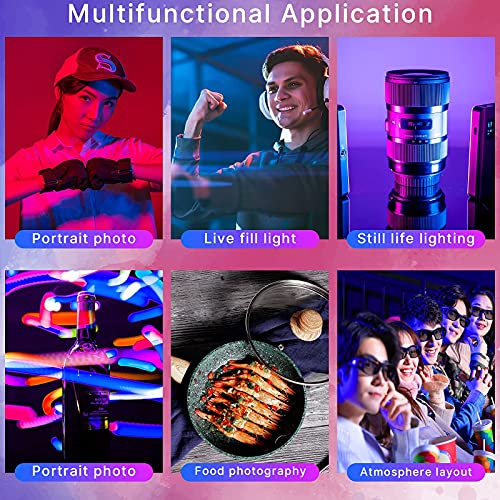 ULANZI VL120 RGB Video Light, Pocket LED On-Camera Video Lights, Built-in 3100mAh Rechargeable Battery, 360 Full Color 20 Light Effects, CRI≥95 2500-9000K LED Panels for Photography Vlogging